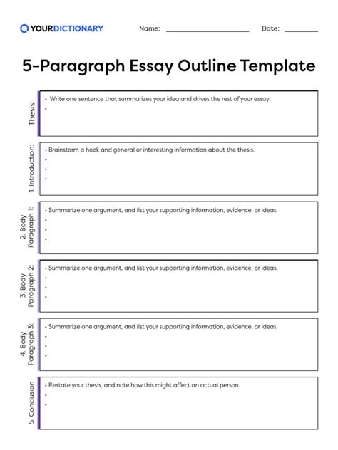 5 Paragraph Essay Outline Printable 22 2 Pdf