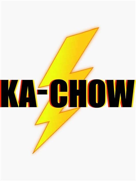 Ka Chow Lightning Bolt Sticker For Sale By Cd26 Redbubble