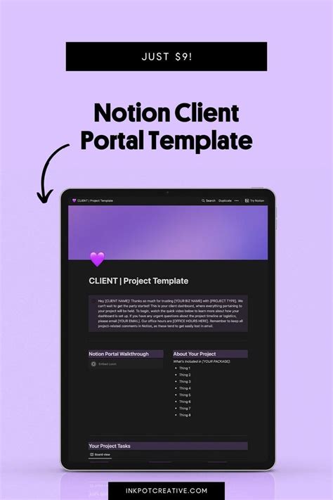 Notion Client Portal Template