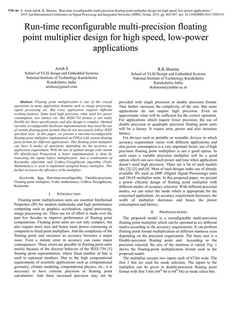 Pdf Run Time Reconfigurable Multi Precision Floating Point Multiplier