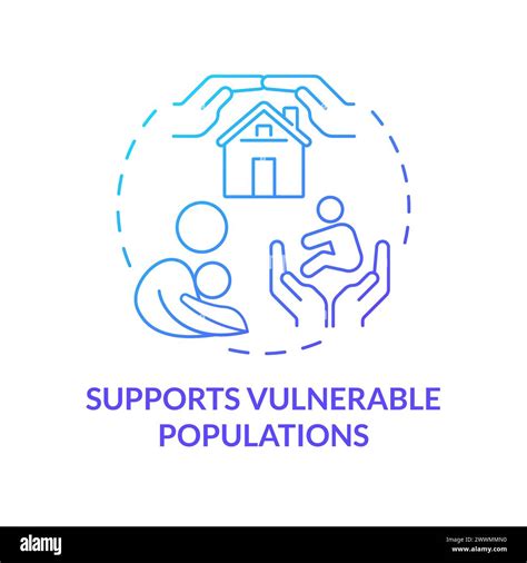 Support Vulnerable Populations Blue Gradient Concept Icon Stock Vector Image And Art Alamy