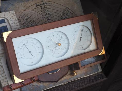 Altitude Hygrometer Barometer Thermometer Combo Editorial Stock Image