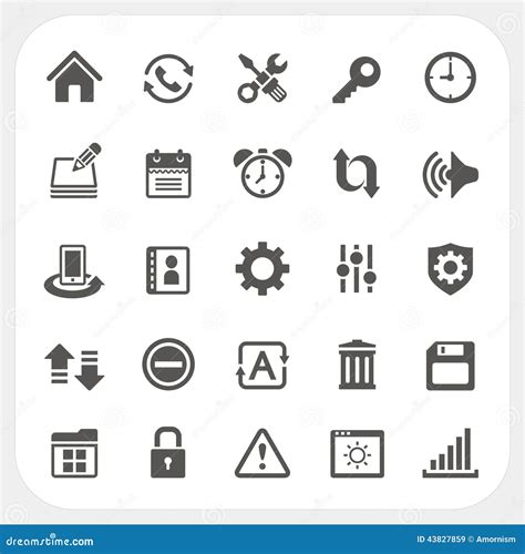 Setting Icons Set Stock Vector Illustration Of Garbage 43827859