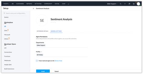 Microsoft Sentiment Analysis For Zoho Desk