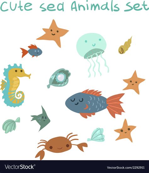 Pattern With Ocean Stuff Royalty Free Vector Image