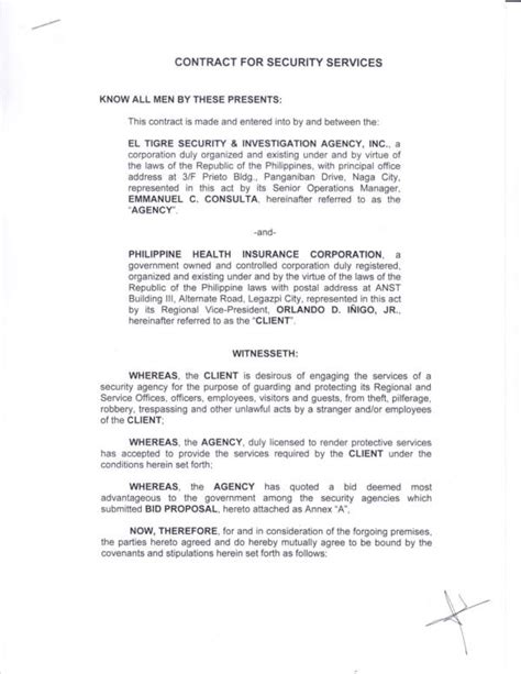 Free 15 Security Contract Samples And Templates In Pdf Ms Word