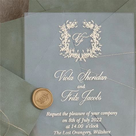 Sample Free Customized Design Clear Acrylic Wedding Invitations With
