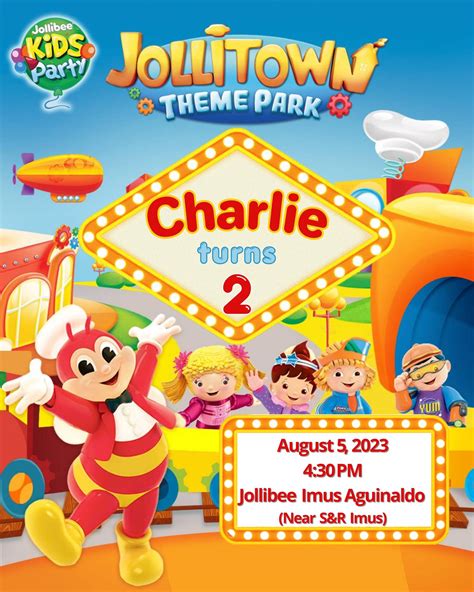 Jollibee Digital Invitation Party Invitation Canva Self Edit Video