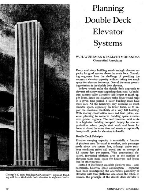 Planning Double Deck Elevator Systems Pdf