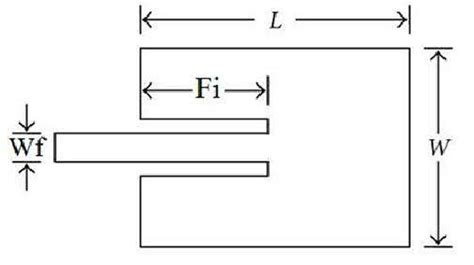 2 Front View Of Rectangular Patch With Inset Feed Download Scientific Diagram