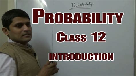 Class 12 Probability Introduction Youtube