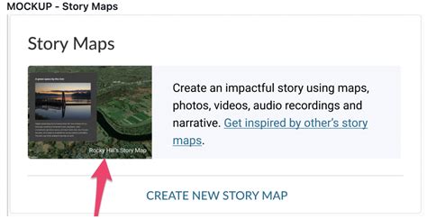 Add Caption To Home Screen Story Map Thumbnail According To Design