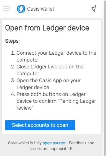 Extension Throws Ledgernodeviceselected · Issue 1045 · Oasisprotocol