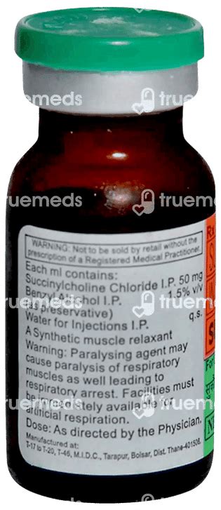 Sucol 50 Mg Injection 10 Ml Uses Side Effects Dosage Price Truemeds