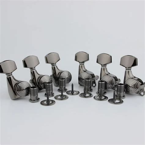 Inline Guitar Locking Tuners Strat Style Black Nickel Reverb