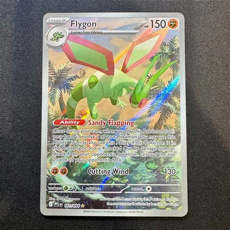 Flygon Illustration Rare Pokemon Phantasmal Flames Hobbies And Toys
