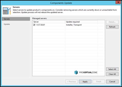 how to update veeam proxy manually