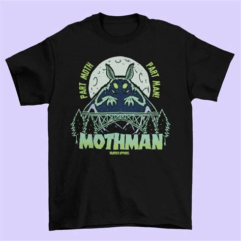 Mothman Retro T Shirt Etsy