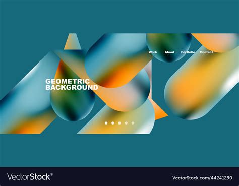 Glassmorphism Landing Page Background Template Vector Image