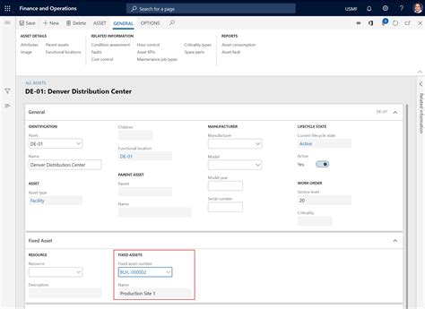 Work Orders And Fixed Assets Supply Chain Management Dynamics 365 Microsoft Learn