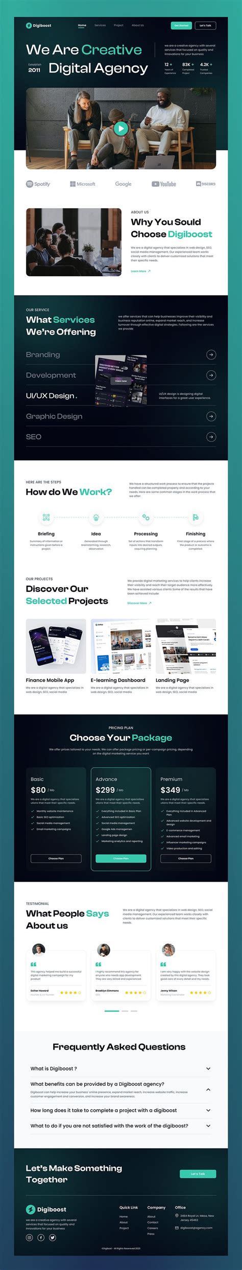Digiboost Hero Section Design Del Sito Sito Web Design