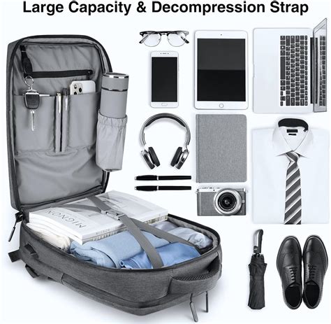 Homiee Travel Laptop Backpack Anti Theft Business Work Bag With Usb Charging Port Water