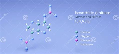 Isosorbide Dinitrate Molecule Molecular Structures Nitrates And Nitrites 3d Model Structural