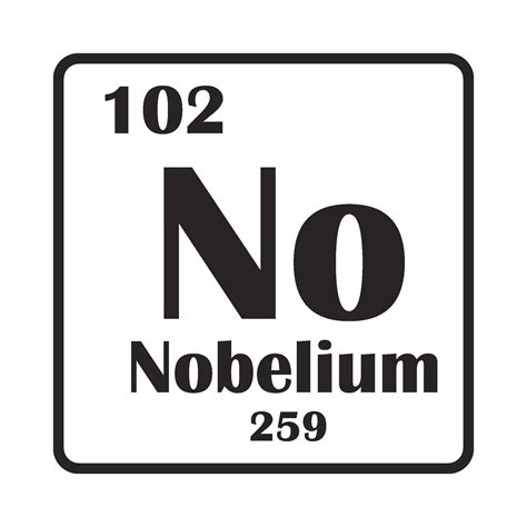 Nobelium Element Icon 26345723 Vector Art At Vecteezy