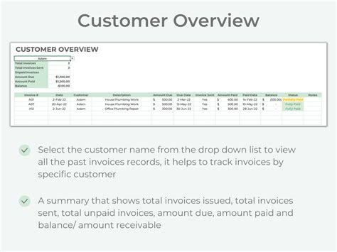 Invoice Tracker Spreadsheet Annual Invoice Tracker Invoice Template