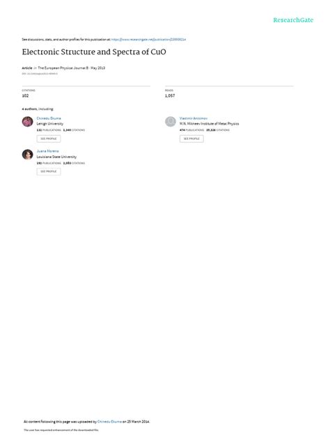 Cuo Band Structure And Density Analysis Pdf Density Functional