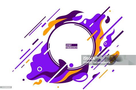 스포츠 벡터 추상적인 배경 토너먼트 챔피언십 포스터 다이나믹 액티브 스피드 패턴에 밝은 색상의 심플한 모던 플랫 스타일 중앙 원형 폼의 복사 공간 흰색으로 격리