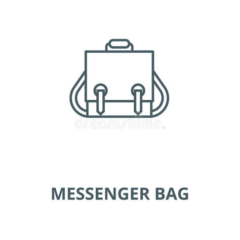 Messenger Bag Vector Line Icon Linear Concept Outline Sign Symbol
