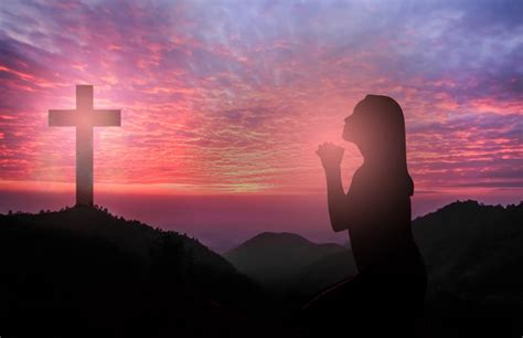 Woman Praying To Jesus