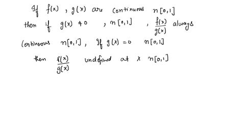 Solved If Functions Æx And Gx Are Continuous For 0 â‰¤ X â‰¤ 1
