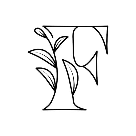 Premium Vector Floral Botanical Alphabet Vector Design