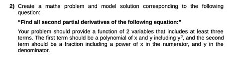 Solved 2 Create A Maths Problem And Model Solution