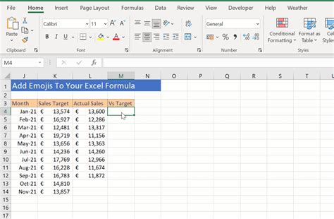 Add Emojis To Your Excel Formulas