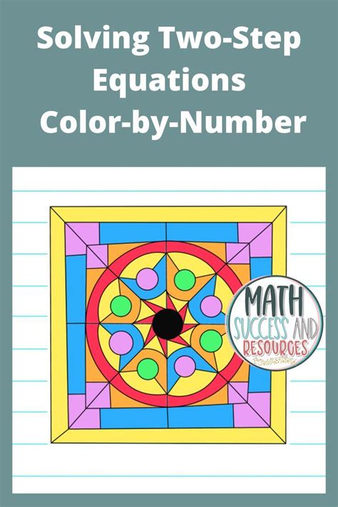 Solving Two Step Equations Color By Number Activity