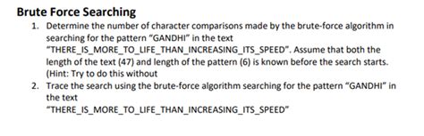 Solved Transcribed Image Text Brute Force Searching Determine Answer Transtutors