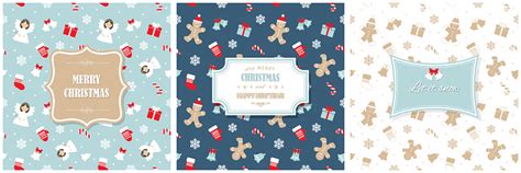 크리스마스와 새 해 복 많이 인사말 카드 서식 파일을 설정합니다 다른 변이에서 완벽 한 패턴으로 프레임을 사용할 수 있습니다 인쇄 및 웹 0명에 대한 스톡 벡터 아트 및