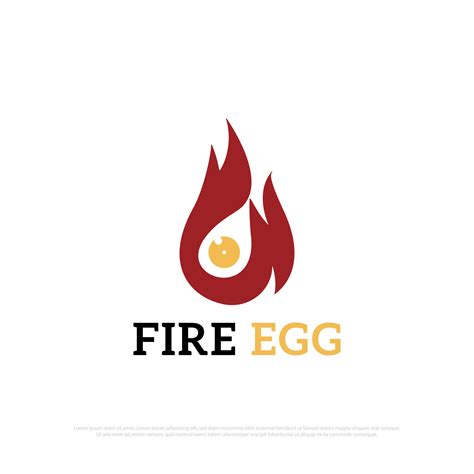 Fire Egg Logo Design Vector Spicy Egg Food And Beverages Logo Icon Vector Illustration Best For