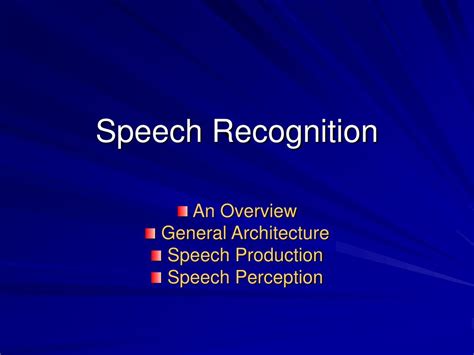 PPT Speech Recognition PowerPoint Presentation Free Download ID 529553