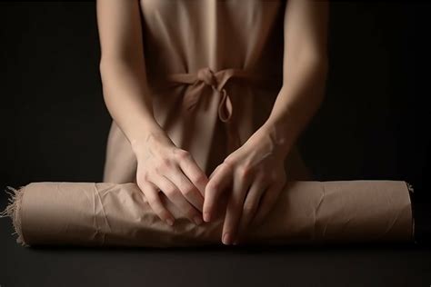 Hands Wrapping Paper Handicraft Activity Generate Ai