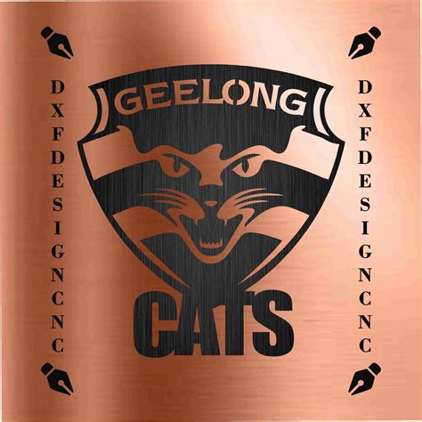 Geelong Cats Logo Vector File Ai Cdr Dxf Jpeg For Cnc Laser