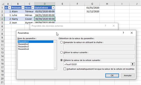 Date Dans Requête Sql Cellule De Mon Fichier Excel Conception