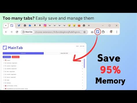 MainTab Save Memory Manage Tabs Chrome Web Store