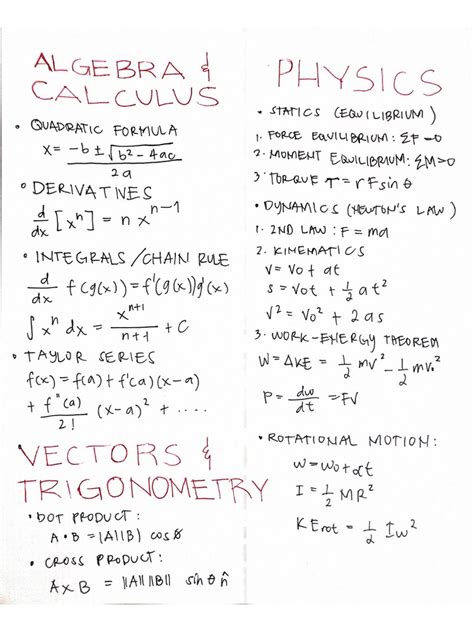 Basic Staticdynamics Formula Pdf