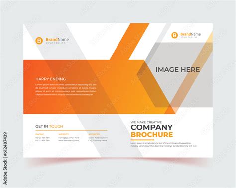 Brochure Template Layout Design Report Pages Brochure Yellow Minimal Business Profile
