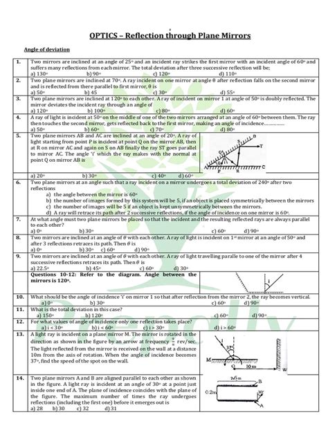 cpp 1 plane mirrors pdf