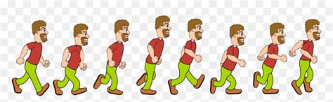 Kisscc Walk Cycle Sprite Walking Animation Human Walking Walk Cycle